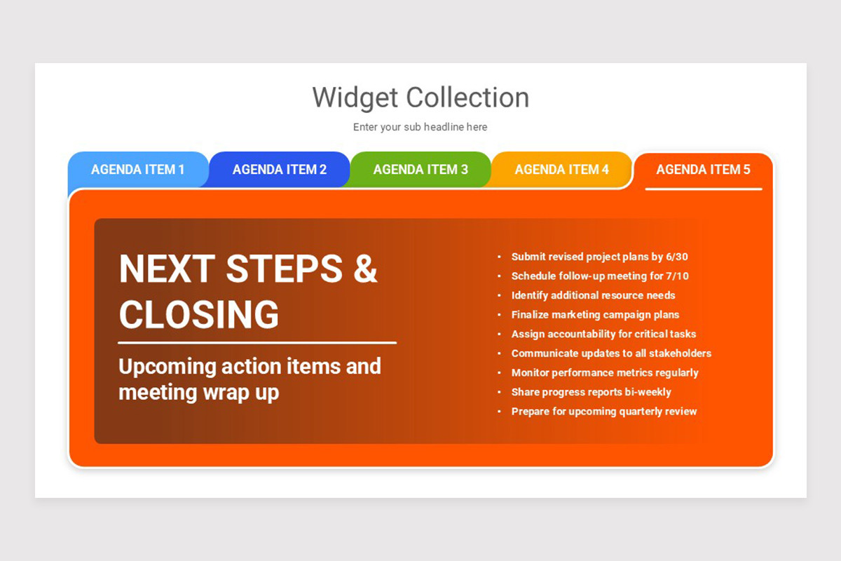 Widget Collection PowerPoint Template | Nulivo Market