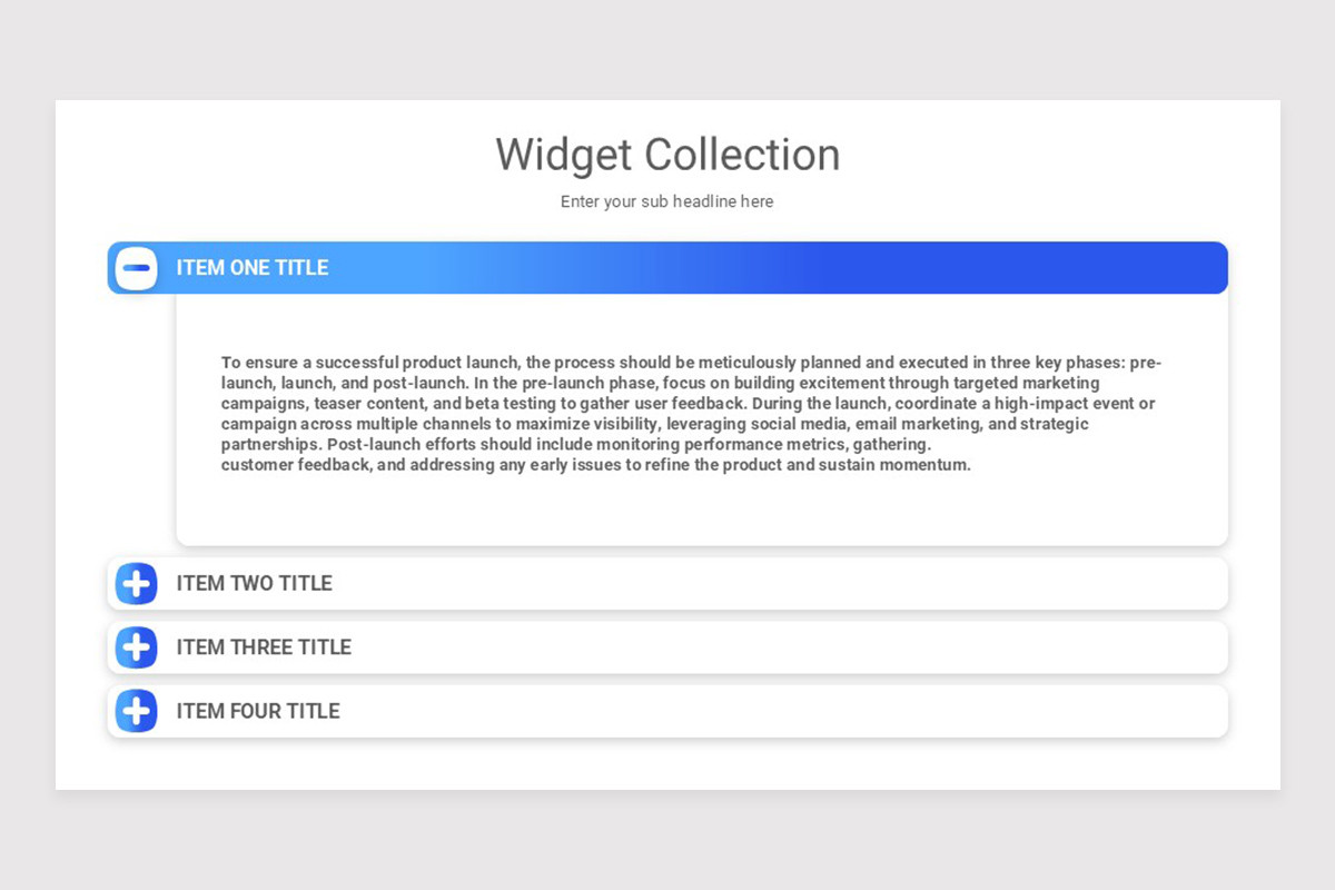 Widget Collection PowerPoint Template | Nulivo Market