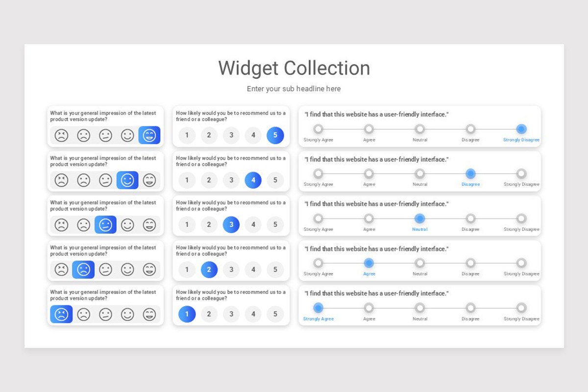 Widget Collection Google Slide Template | Nulivo Market
