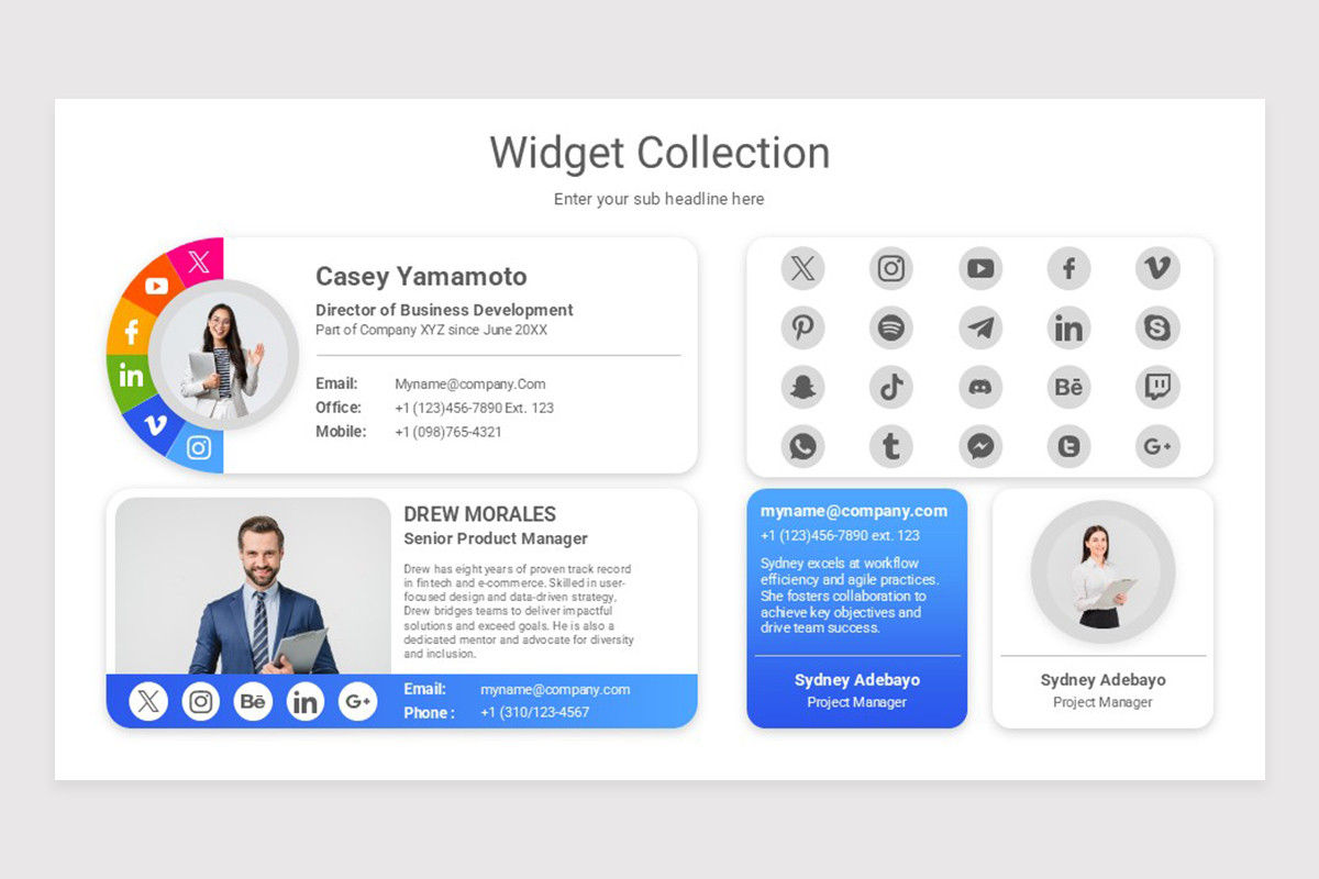Widget Collection Google Slide Template | Nulivo Market