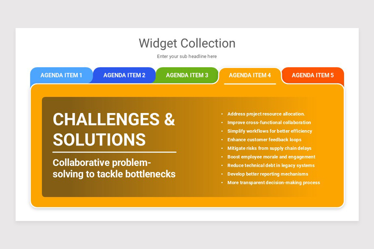 Widget Collection Google Slide Template | Nulivo Market