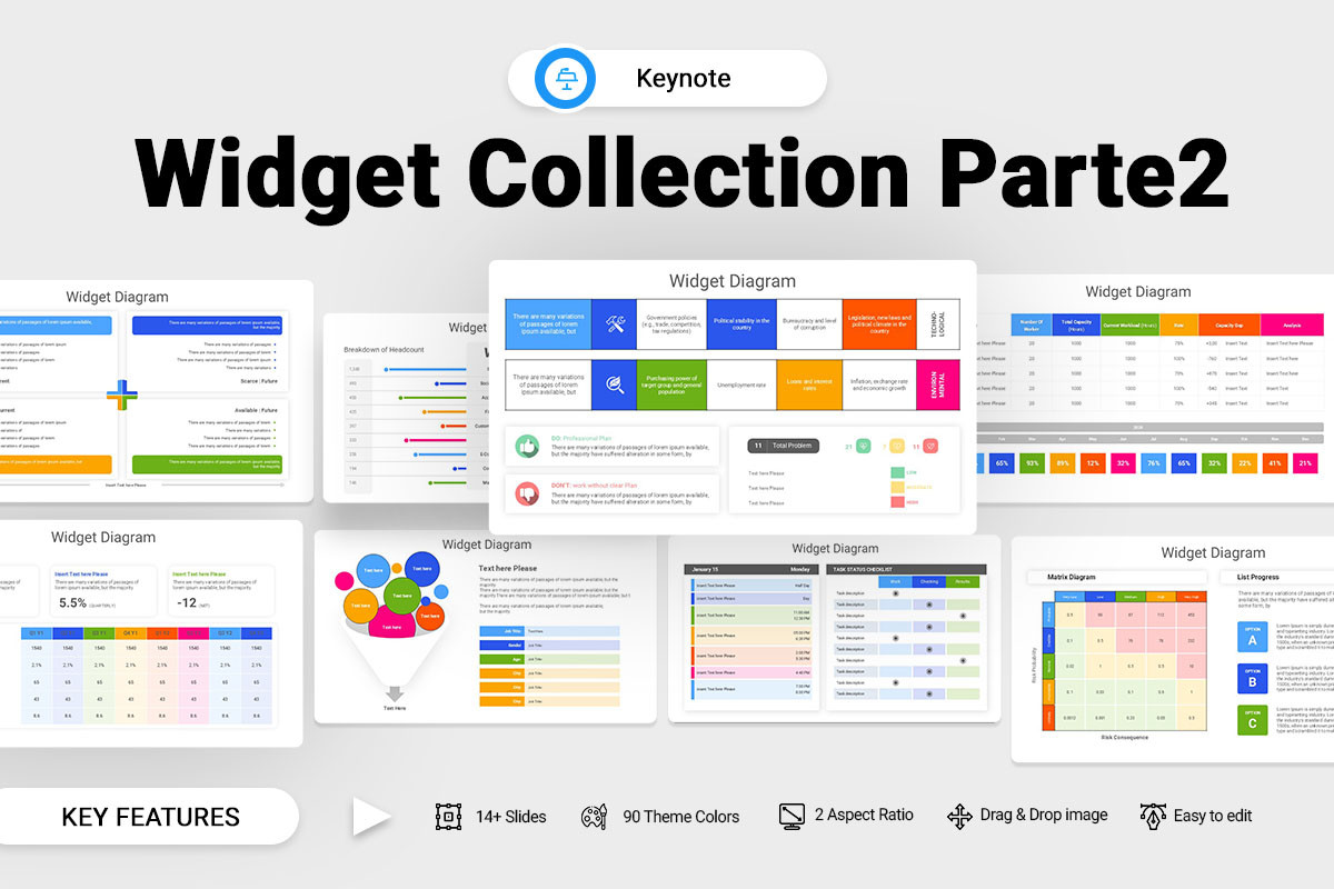 Widget Collection Parte2 Keynote Template | Nulivo Market
