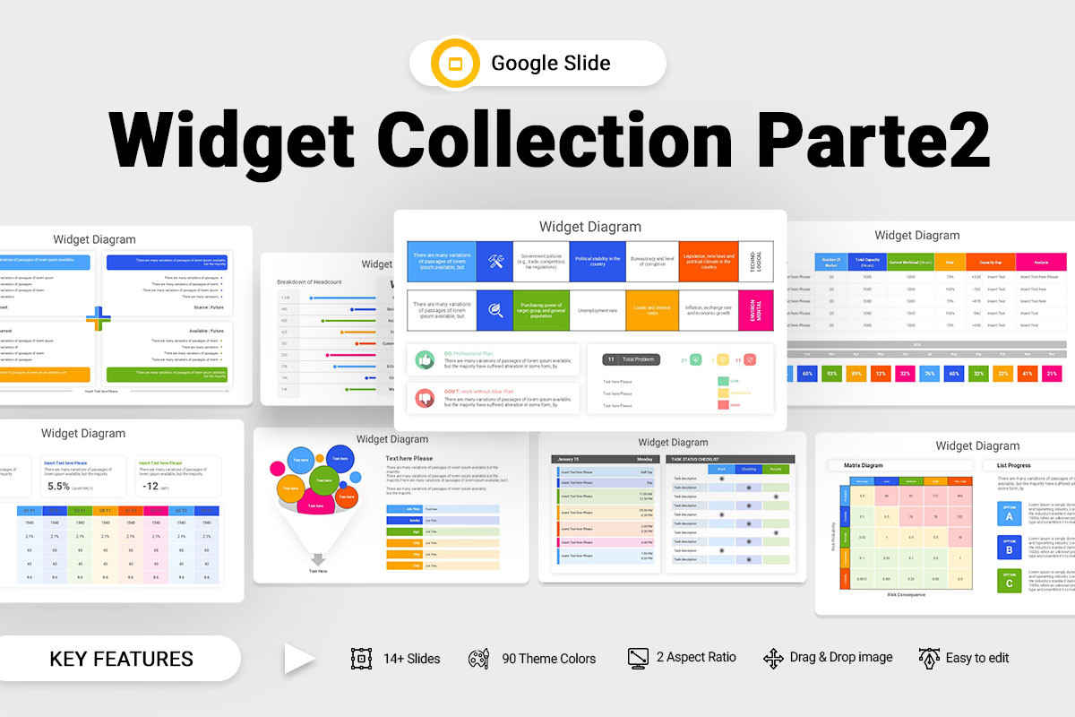 Widget Collection Parte2 Google Slide Template | Nulivo Market
