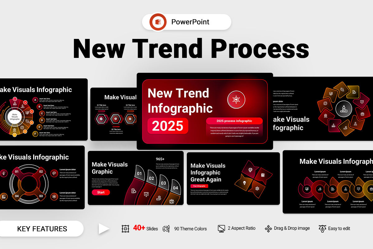 New Trend Process Infographic PowerPoint Template | Nulivo Market