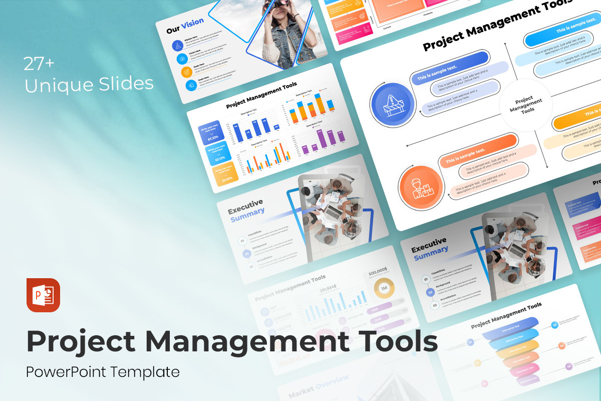 Project Management Tools PowerPoint Template | Nulivo Market