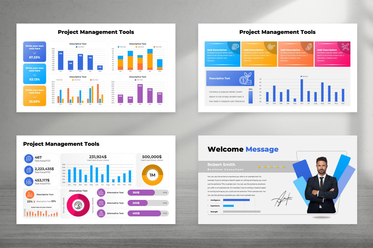 Project Management Tools PowerPoint Template | Nulivo Market