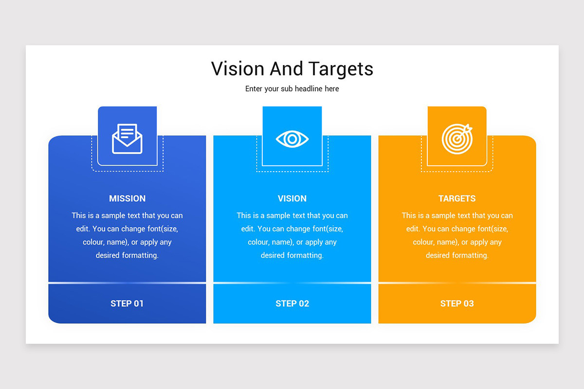 Vision And Targets Presentation PowerPoint Template | Nulivo Market