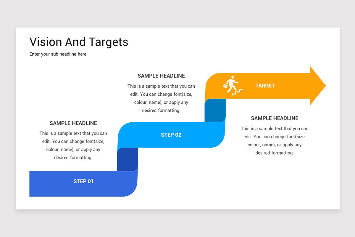 Vision And Targets Presentation PowerPoint Template | Nulivo Market