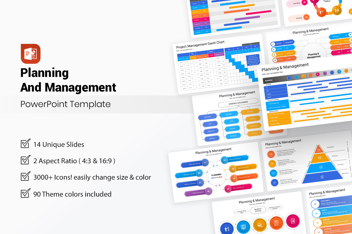 Planning And Management PowerPoint Template | Nulivo Market
