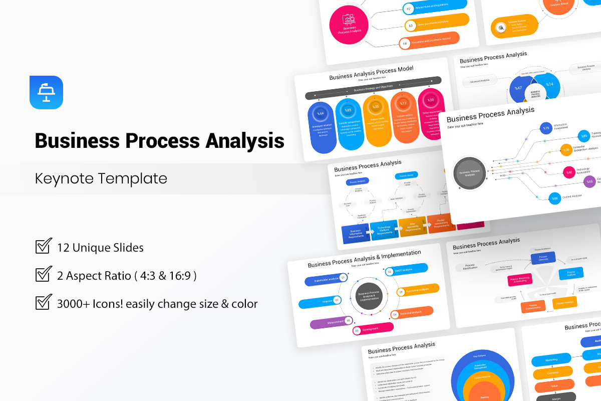 Business Process Analysis Keynote Template | Nulivo Market