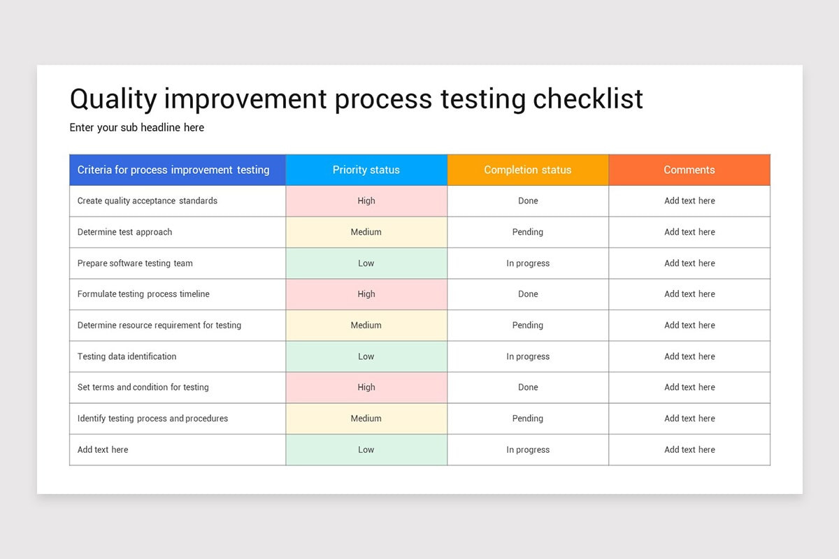 Quality Improvement Presentation Google Slides Template | Nulivo Market