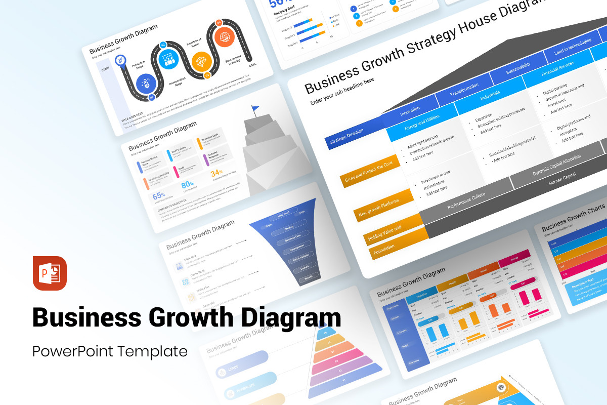 Business Growth Diagram PowerPoint Template | Nulivo Market