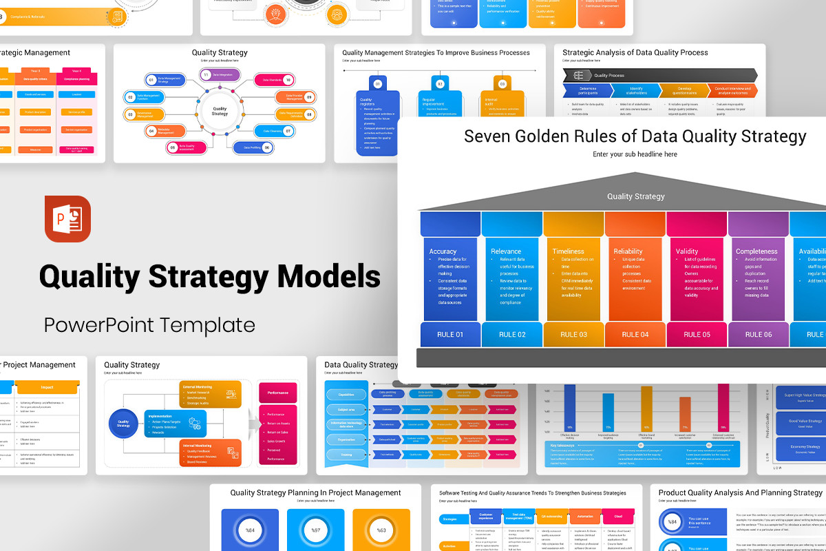 Quality Strategy Models PowerPoint Template | Nulivo Market