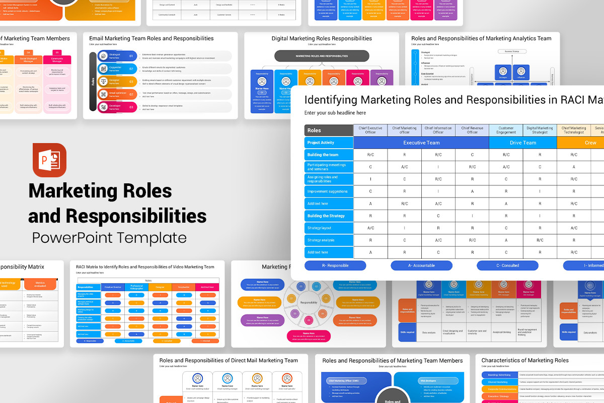 Marketing Roles and Responsibilities PowerPoint Template | Nulivo Market
