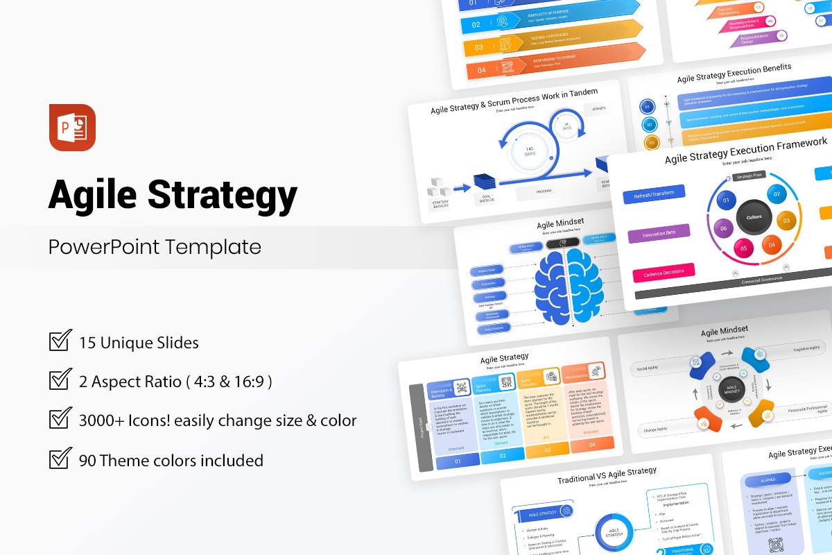 Agile Strategy Presentation PowerPoint Template | Nulivo Market
