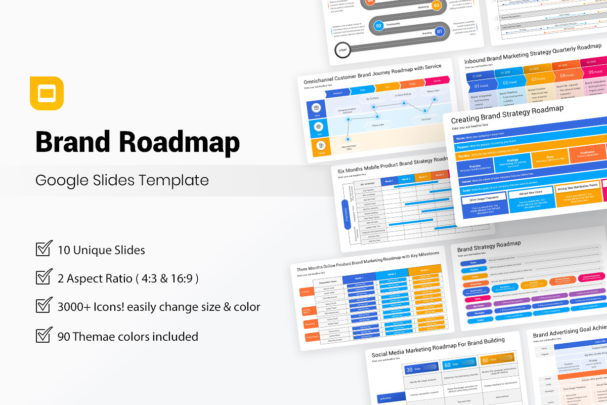 Brand Roadmap Presentation Google Slides Template | Nulivo Market