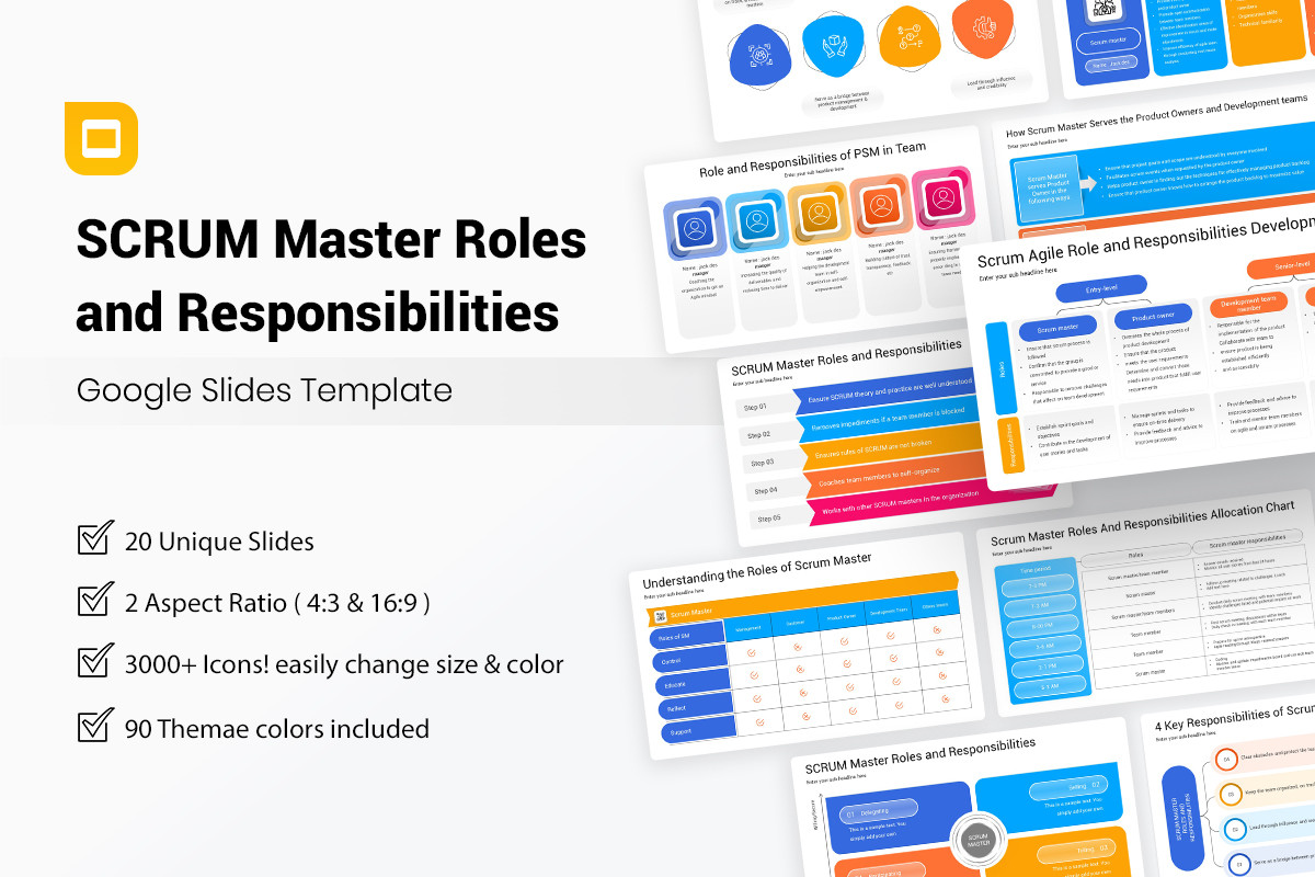 SCRUM Master Roles and Responsibilities Google Slides Template | Nulivo ...