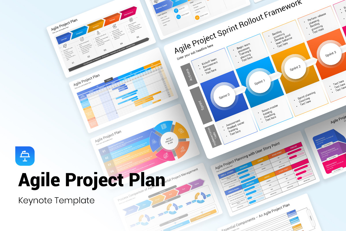 Agile Project Plan Presentation Keynote Template | Nulivo Market
