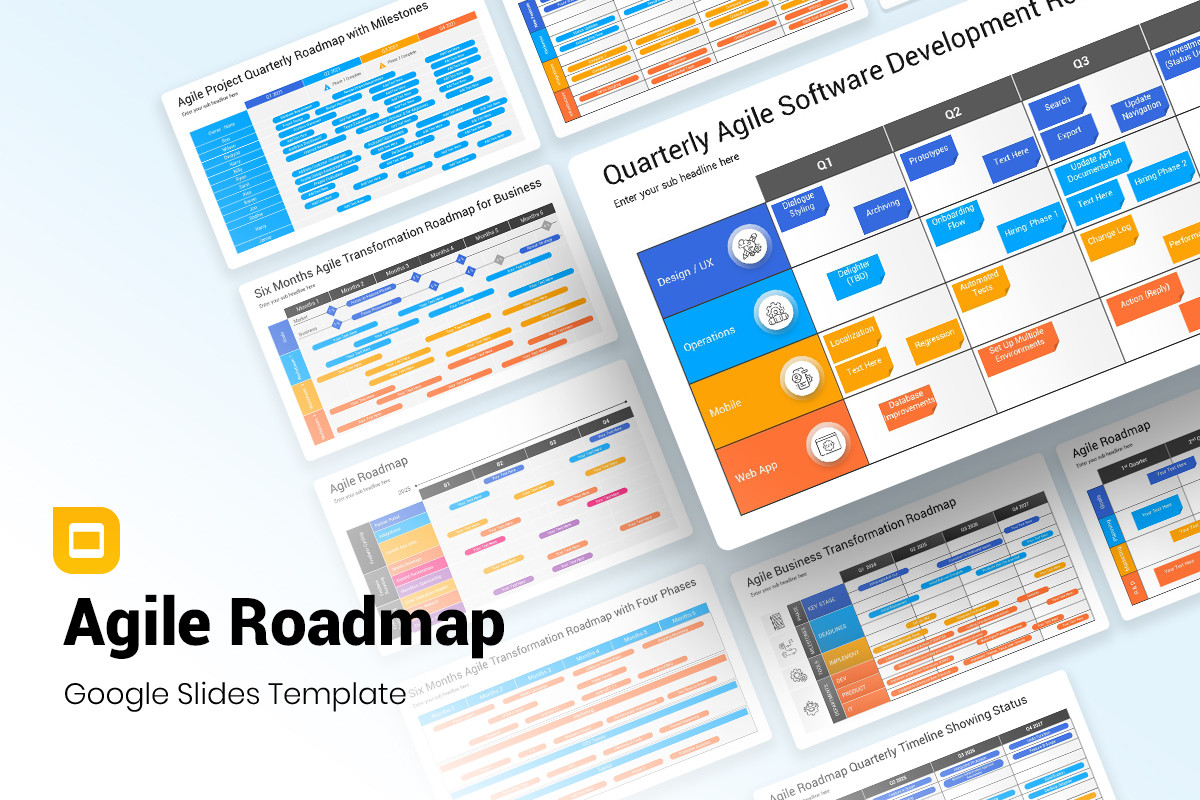 Agile Roadmap Presentation Google Slides Template | Nulivo Market