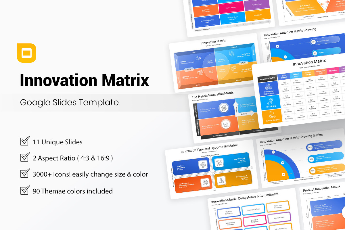 Innovation Matrix Presentation Google Slides Template | Nulivo Market