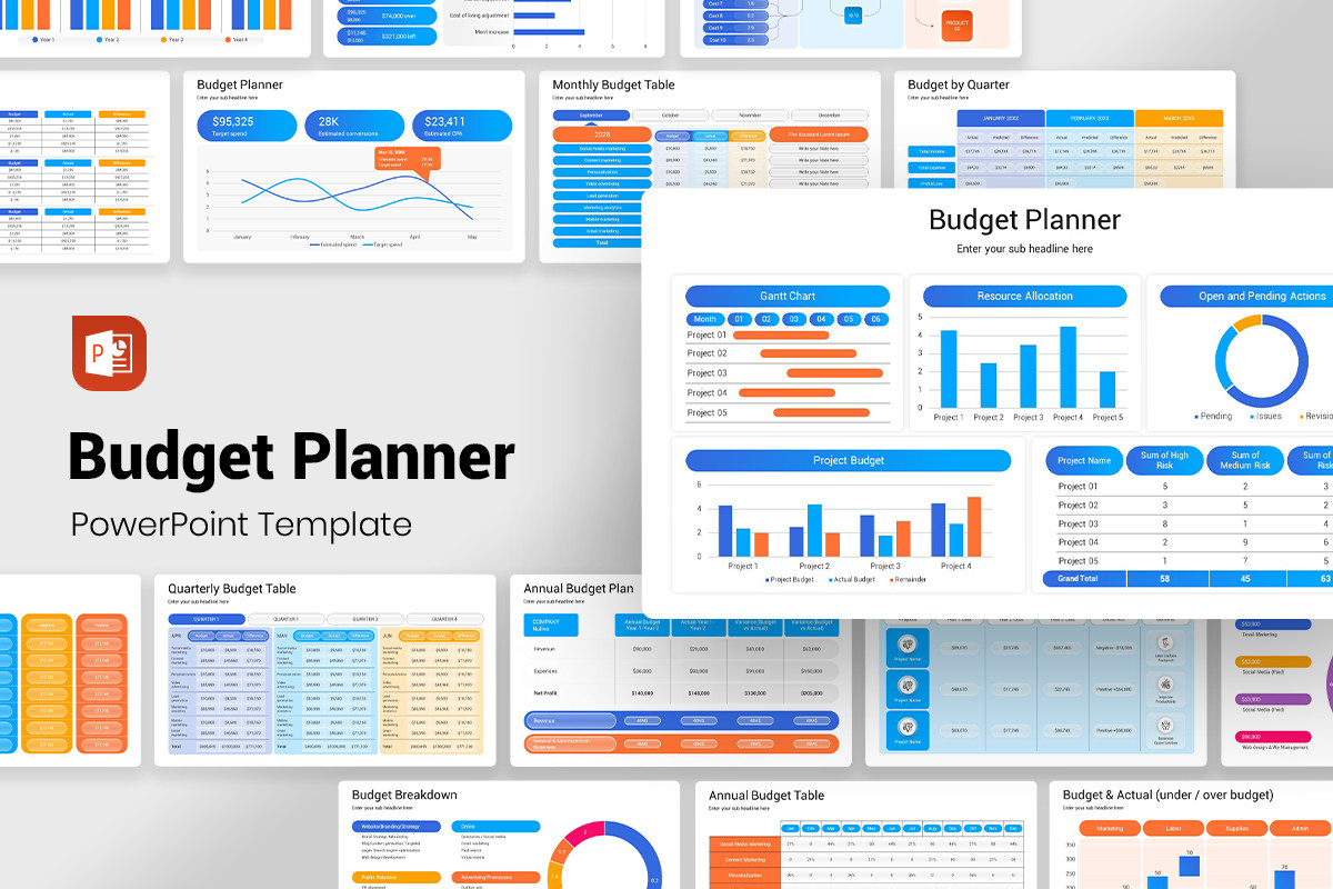 Budget Planner Presentation PowerPoint Template | Nulivo Market