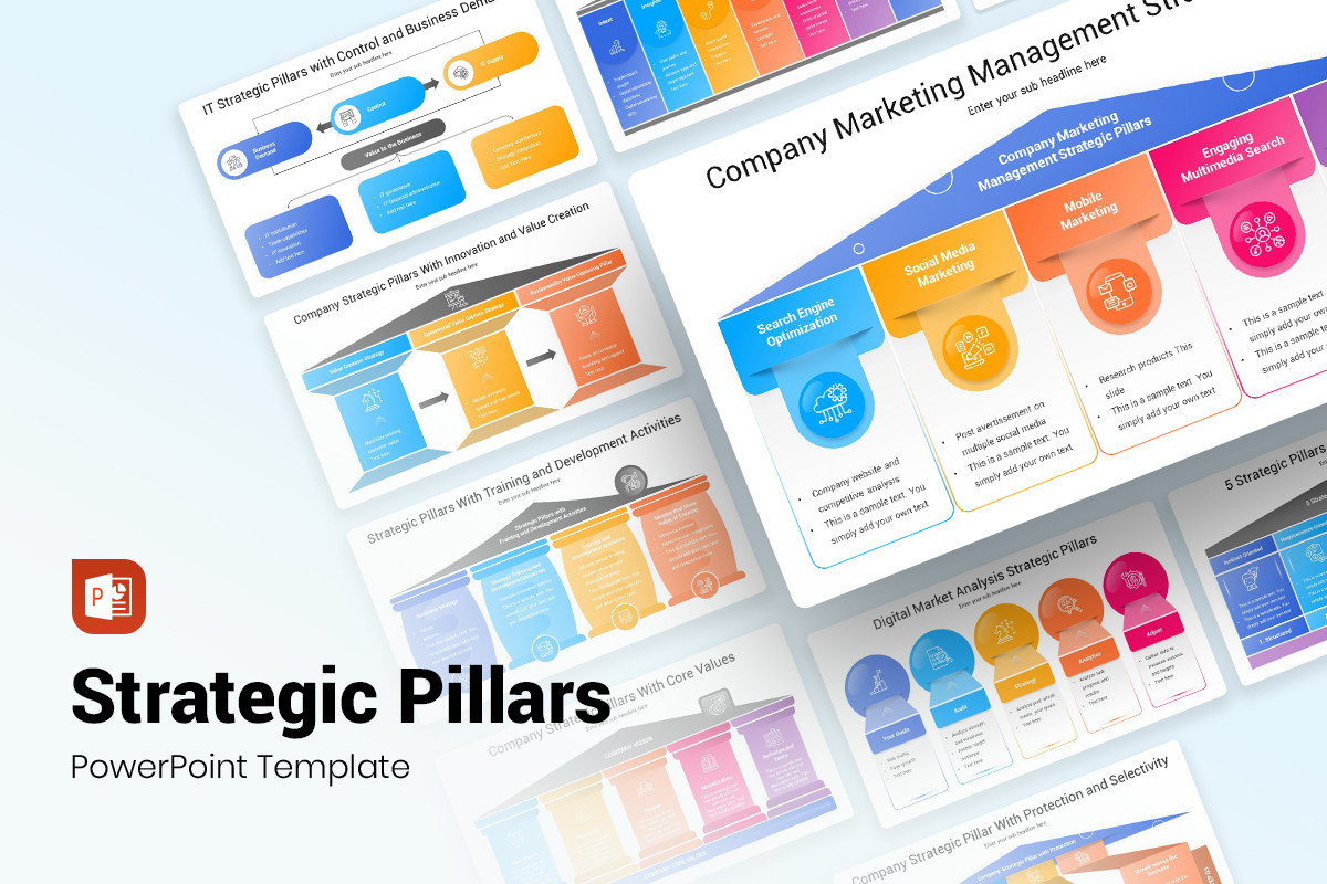 Strategic Pillars Presentation PowerPoint Template | Nulivo Market