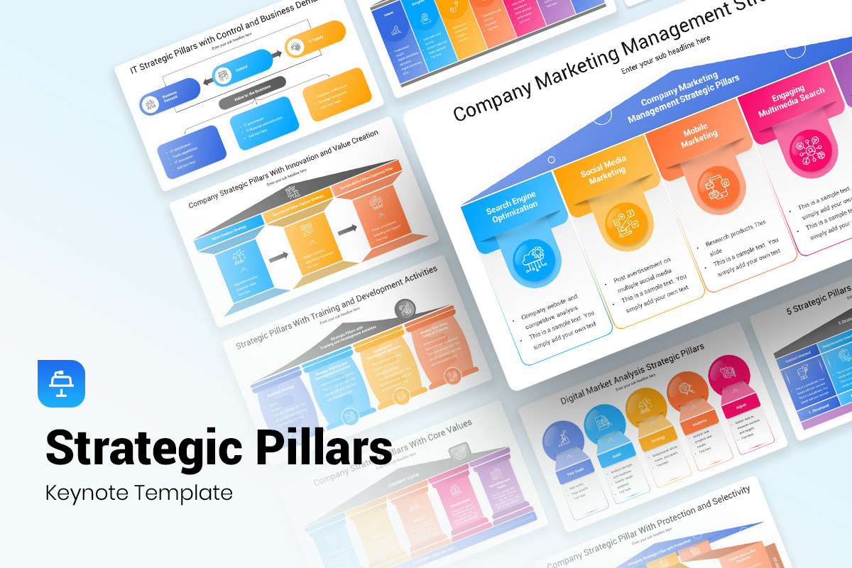 Strategic Pillars Presentation Keynote Template | Nulivo Market