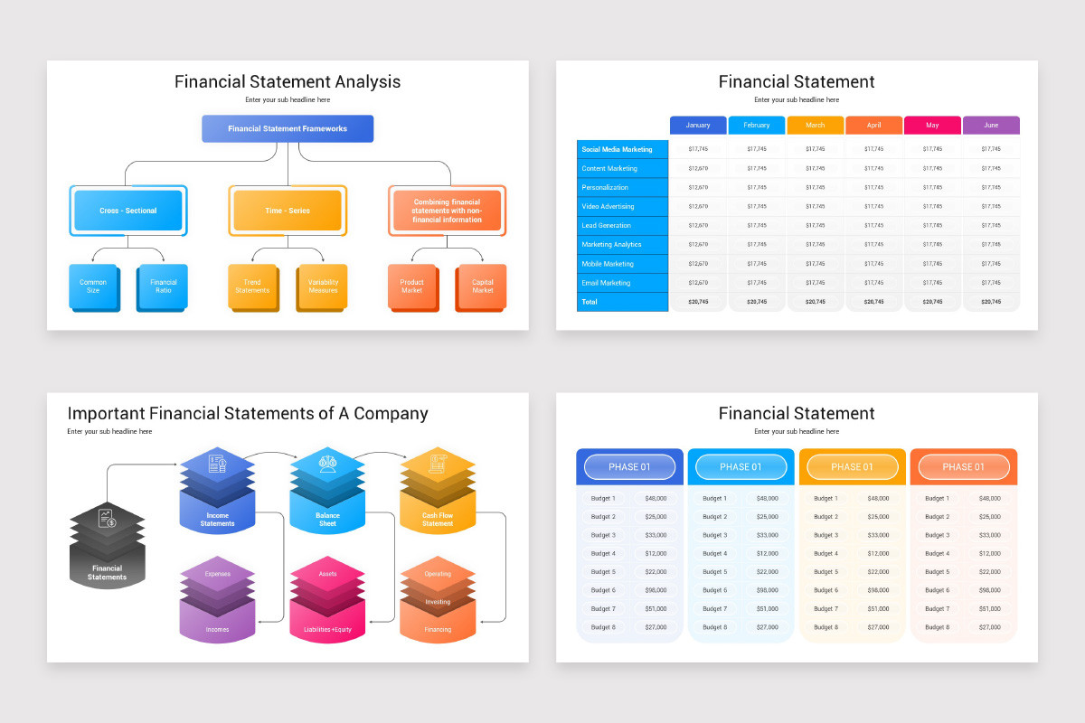 Financial Statements Presentation PowerPoint Template | Nulivo Market