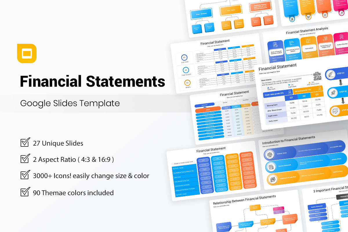Financial Statements Presentation Google Slides Template | Nulivo Market