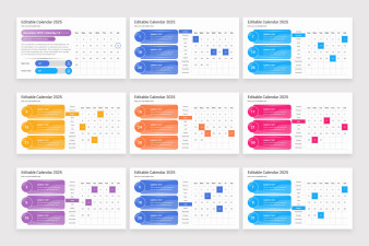 Calendar 2025 Presentation PowerPoint Template | Nulivo Market