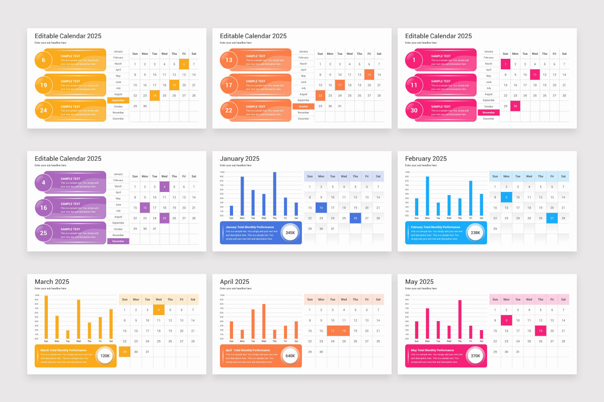 Calendar 2025 Presentation Google Slides Template | Nulivo Market