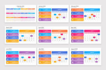 Calendar 2025 Presentation Google Slides Template | Nulivo Market
