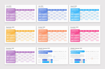 Calendar 2025 Presentation Google Slides Template | Nulivo Market