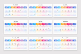 Calendar 2025 Presentation Google Slides Template | Nulivo Market