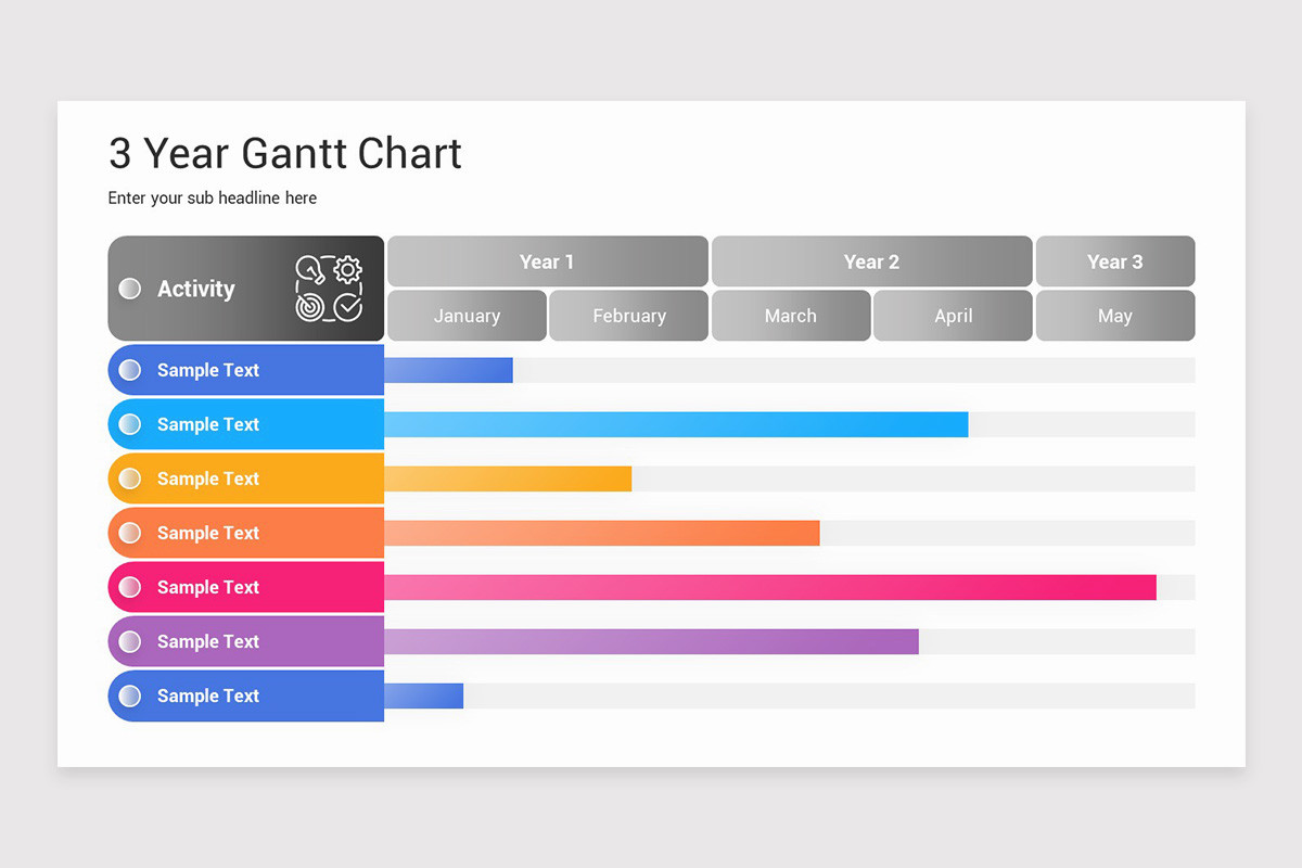 3 Year Gantt Chart Google Slides Presentation Template | Nulivo Market