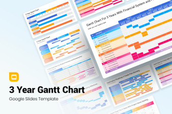 3 Year Gantt Chart Google Slides Presentation Template | Nulivo Market