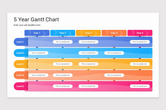 5 Year Gantt Chart PowerPoint Presentation Template | Nulivo Market