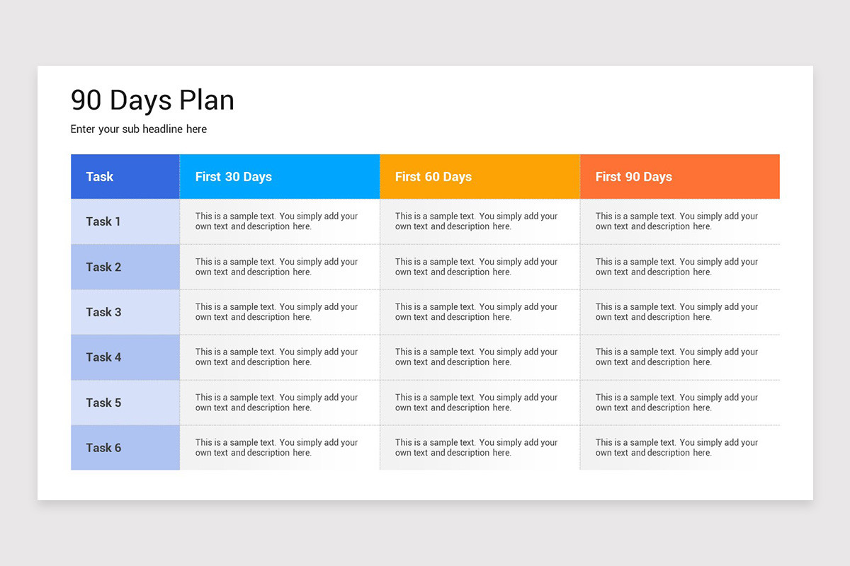 90 Days Plan Model Keynote Template | Nulivo Market