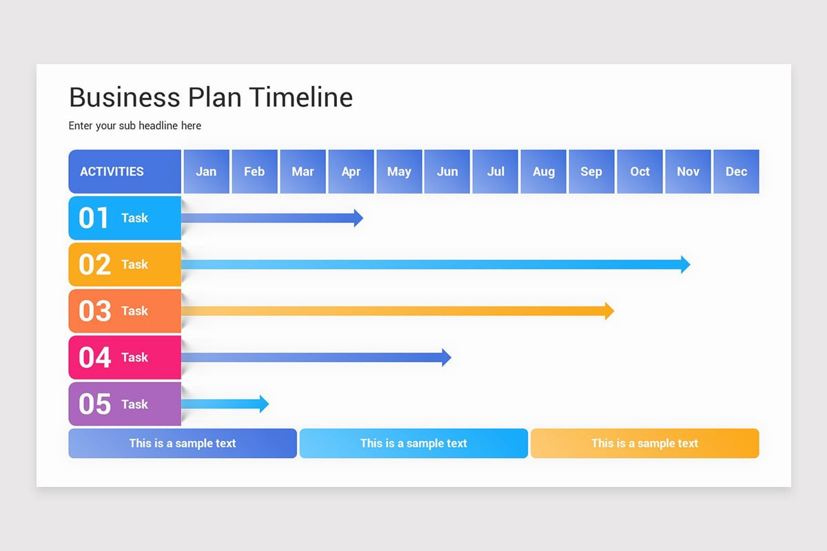 Business Plan Timeline PowerPoint Template | Nulivo Market