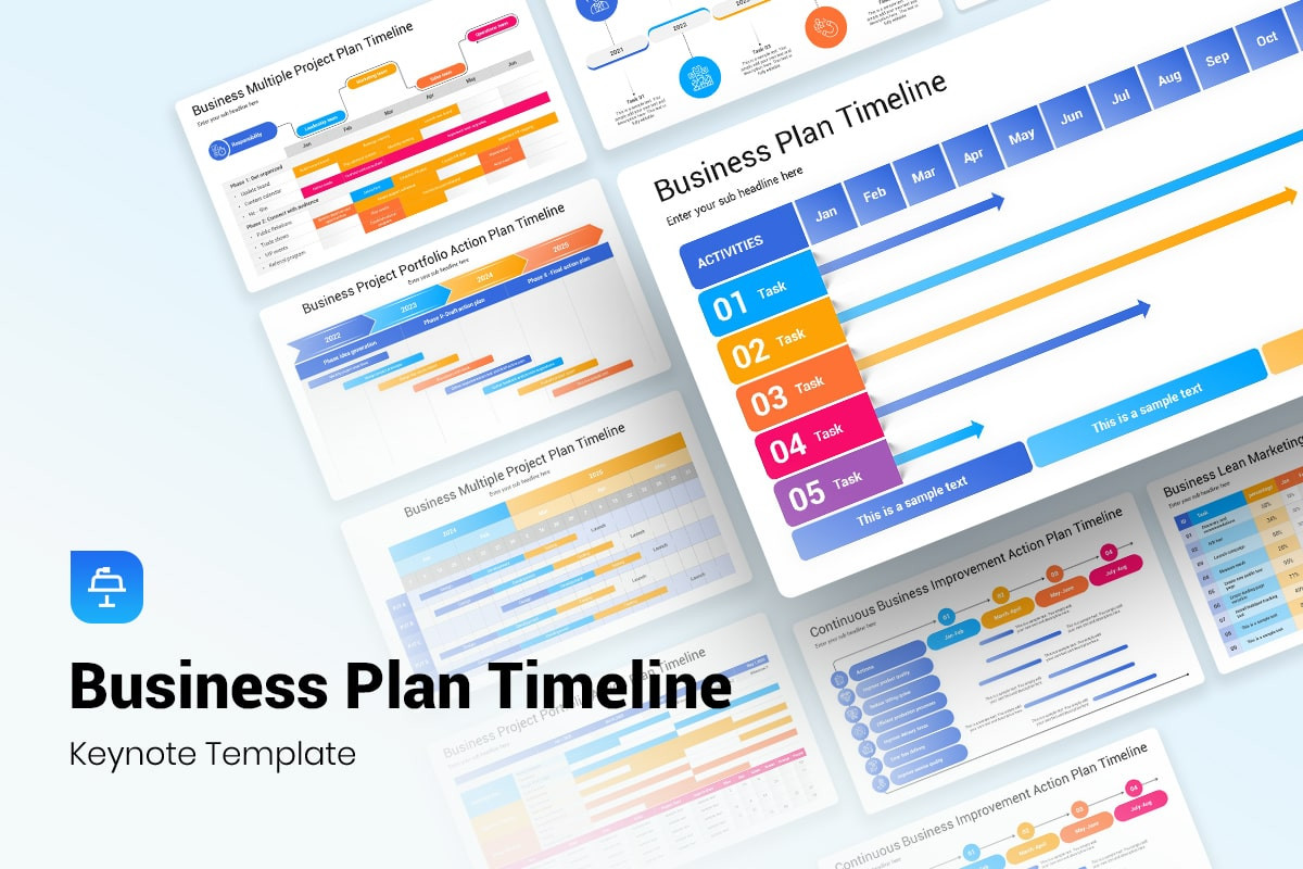 Business Plan Timeline Keynote Template | Nulivo Market