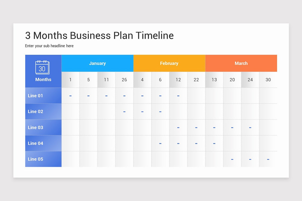 Business Plan Timeline Keynote Template | Nulivo Market