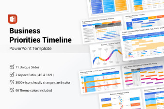 Business Priorities Timeline PowerPoint Template | Nulivo Market