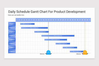 Daily Gantt Chart Keynote Template | Nulivo Market