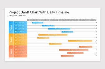 Daily Gantt Chart Keynote Template | Nulivo Market