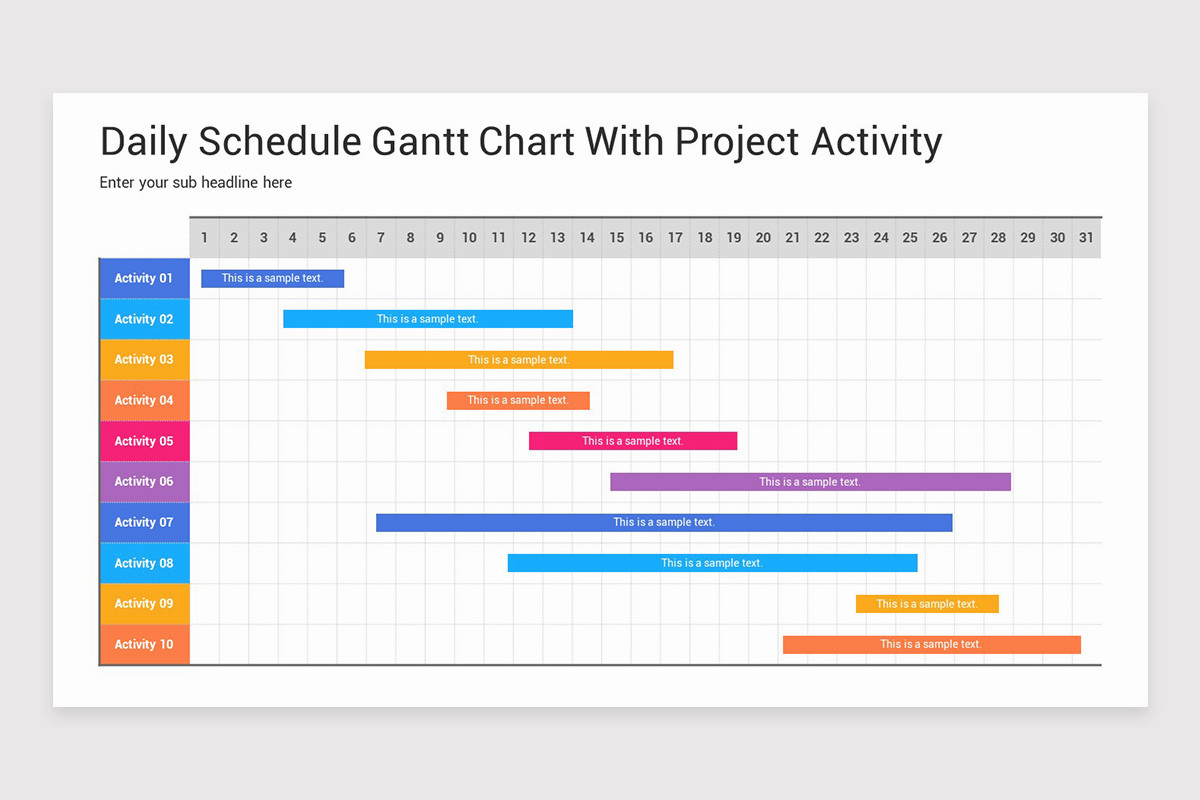 Daily Schedule Timeline PowerPoint Template | Nulivo Market