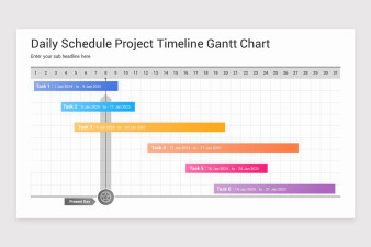 Daily Schedule Timeline PowerPoint Template | Nulivo Market