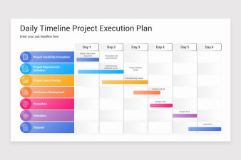 Daily Schedule Timeline PowerPoint Template | Nulivo Market