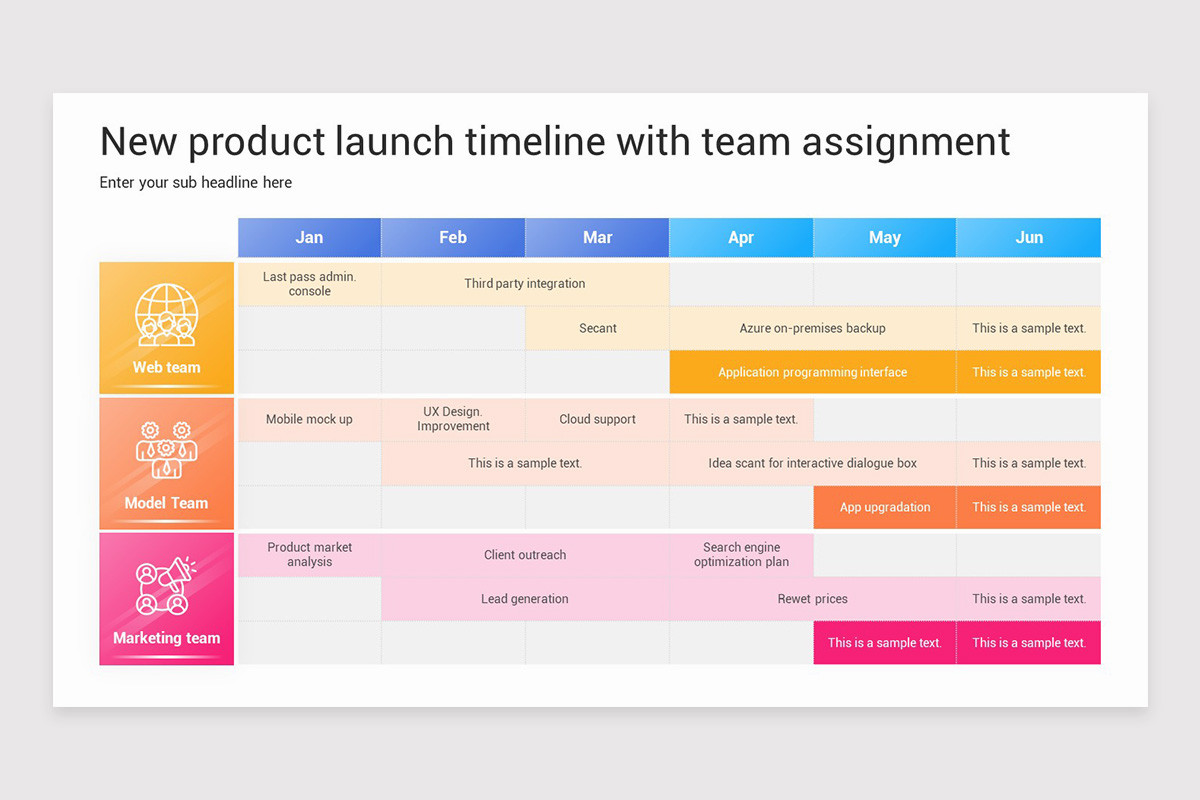 New Product Launch Timeline PowerPoint Template | Nulivo Market