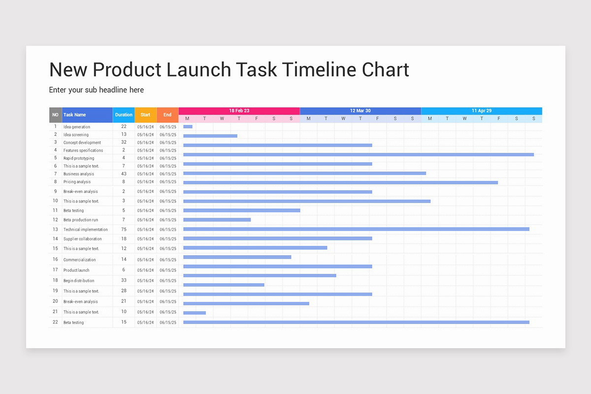 New Product Launch Timeline PowerPoint Template | Nulivo Market