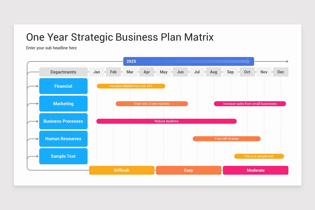 One Year Plan PowerPoint Presentation Template | Nulivo Market